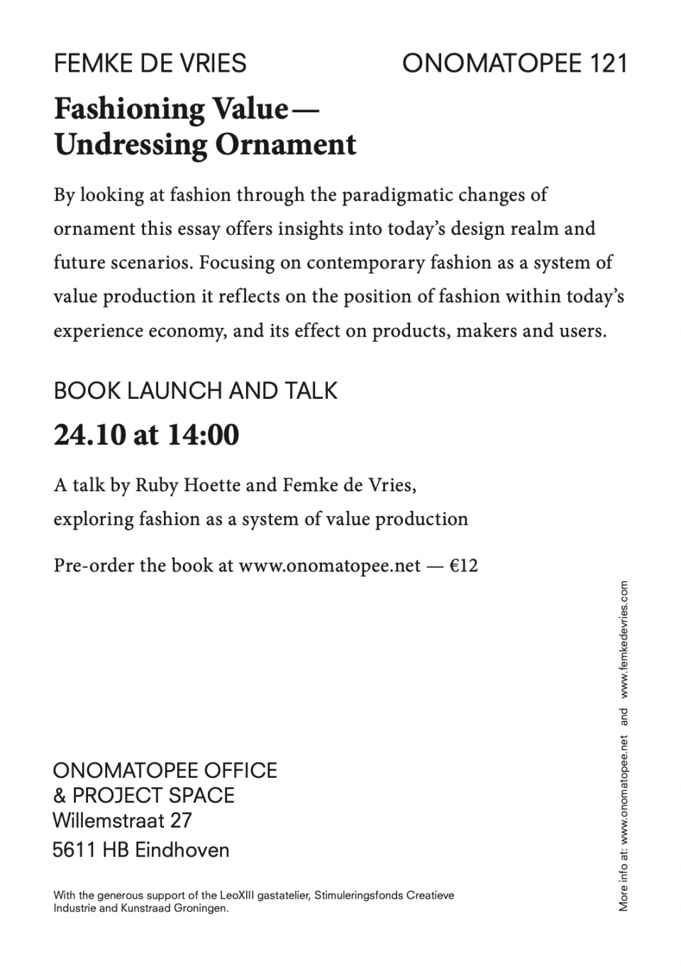 Fashioning Value— Undressing Ornament | Onomatopee